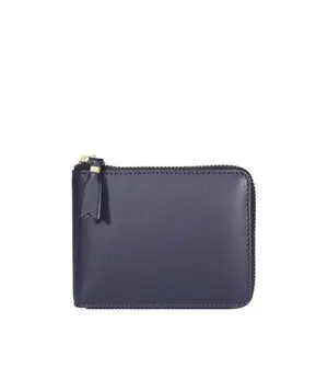 Comme Des Garçons Leather Zipper Wallet - Blue