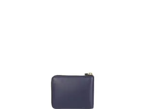Comme Des Garçons Leather Zipper Wallet - Blue