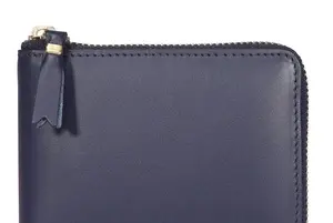 Comme Des Garçons Leather Zipper Wallet - Blue