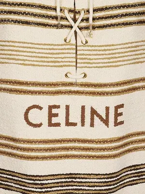 Celine Striped Cotton Tweed Baja Mini Dress