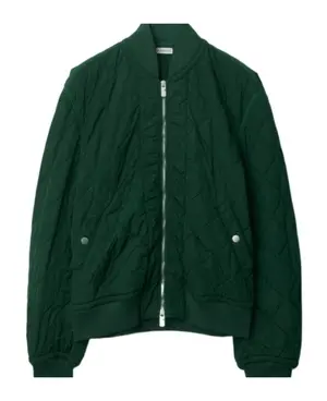 Burberry Quilted Zip-up Bomber Jacket - Green