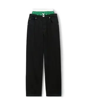 Alexander Wang Stacked Draped Jeans - Black