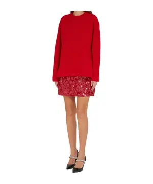 P.a.r.o.s.h Long-sleeved Knitted Sweater - Red