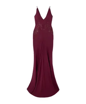 Gabriela Hearst Lace Insert Suspender Maxi Dress