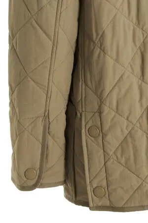 Burberry Diamond Quilted Jacket With Corduroy Collar - Honey-colored