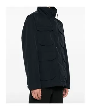 Stone Island Compass Badge Funnel Neck Puffer Jacket - Blue