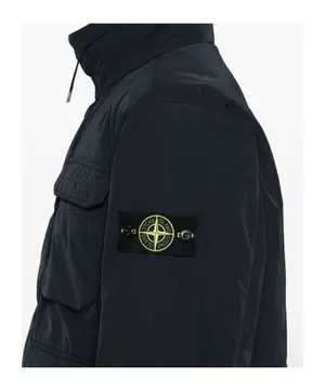 Stone Island Compass Badge Funnel Neck Puffer Jacket - Blue