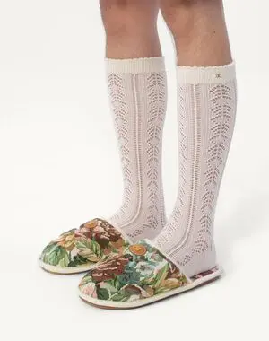 Valentino Garavani Floral Patterned Slippers