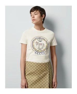 Gucci Cotton Jersey T-shirt With Interlocking G And Horse Motif