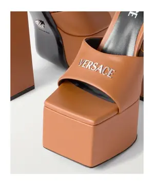 Versace Platform Sandals - Tan