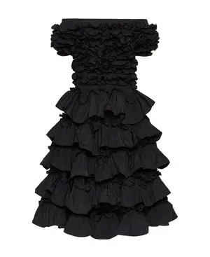 Red Valentino Ruffled Boatneck Dress