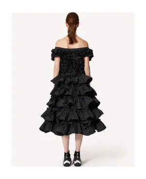 Red Valentino Ruffled Boatneck Dress