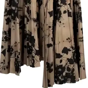 Dior Pleated Floral Print Maxi Skirt