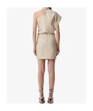 IRO PARIS Pernille Asymmetrical Draped Mini Dress - Nude