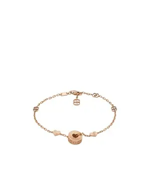 Gucci Logo Bracelet With Pendant Details - Yellow