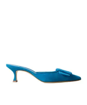 Manolo Blahnik Pointed Toe High Heel Sandals - Blue