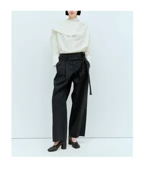 Issey Miyake High-waist Belted Trousers