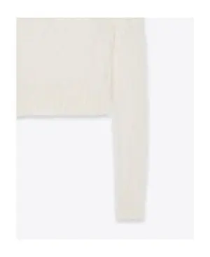 Saint Laurent Ribbed Cropped Turtleneck Jumper