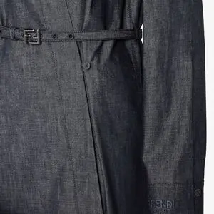 Fendi Belted Shirt Dress With Asymmetrical Cross-over Fasten