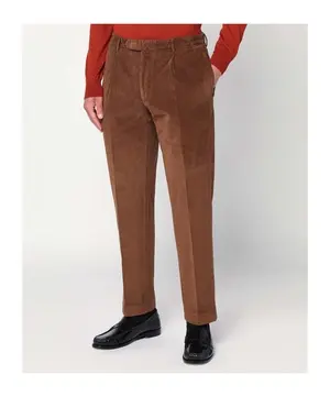 SANTANIELLO Corduroy Pleated Trousers
