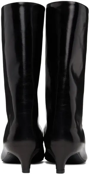 JIL SANDER Pointed Toe Slip-on Boots - Black