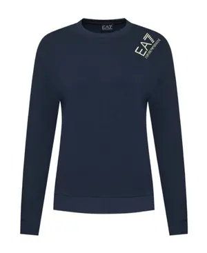 EA7 Logo Detail Crewneck Sweatshirt - Black