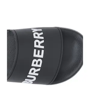 Burberry Logo Detail Two-tone Slides
