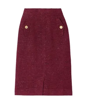 Alessandra Rich Sequin-embellished Tweed Skirt
