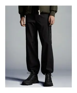 Moncler Wide-leg Cargo Trousers - Black