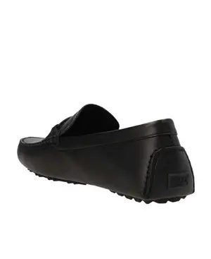 Fendi Shadow Ff Embossed Slip-on Loafers - Black