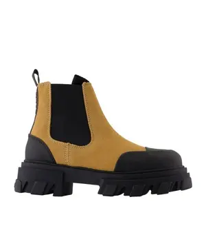 GANNI Low Chelsea Ankle Boots - Black