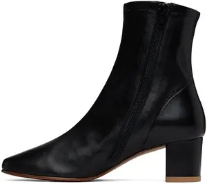 By Far Square Toe Block Heel Ankle Boots
