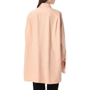 Raf Simons Oversized Logo Patch Denim Shirt - Nude