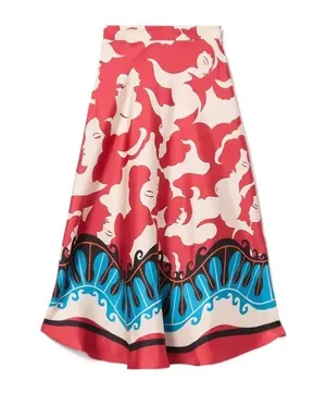 La DoubleJ Lungomare Printed Knee-length Skirt