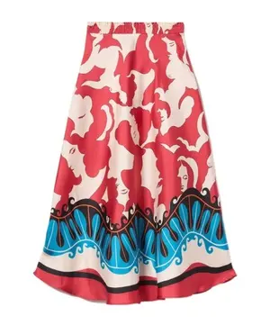 La DoubleJ Lungomare Printed Knee-length Skirt