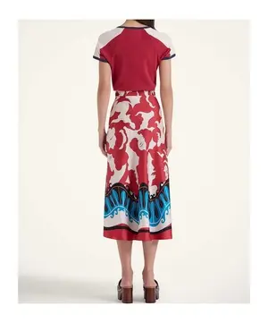 La DoubleJ Lungomare Printed Knee-length Skirt
