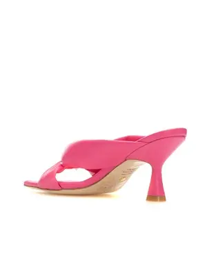 STUART WEITZMAN Square-toe Knot High-heeled Slip-on Sandals - Pink