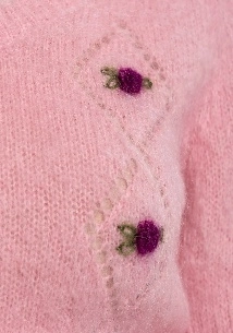 Alessandra Rich Embroidered Rose Knit Jumper