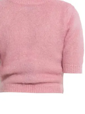 Alessandra Rich Embroidered Rose Knit Jumper