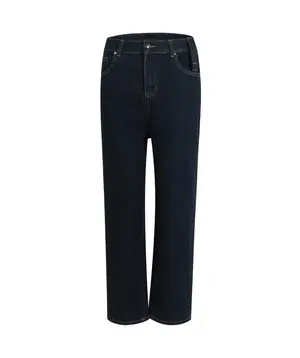 LIUREGALI Button Zipper Jeans - Black