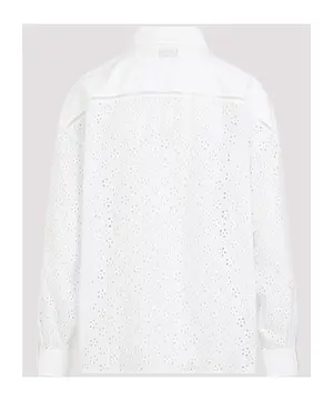 Kenzo Broderie Anglaise Panelled Buttoned Shirt