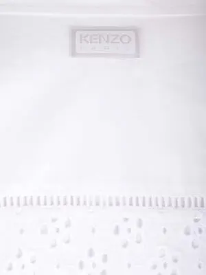 Kenzo Broderie Anglaise Panelled Buttoned Shirt