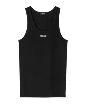 Versace Versace Logo-Embroidered Ribbed Tank Top No