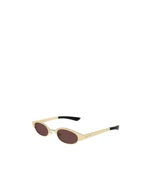Alexander McQueen Oval Frame Sunglasses - Red