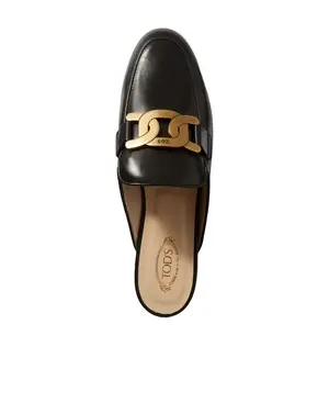 TOD'S Logo Detail Leather Mules