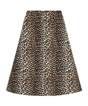 GANNI Print Midi Skirt