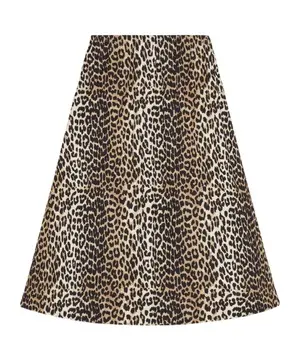 GANNI Print Midi Skirt