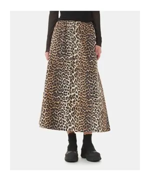 GANNI Print Midi Skirt