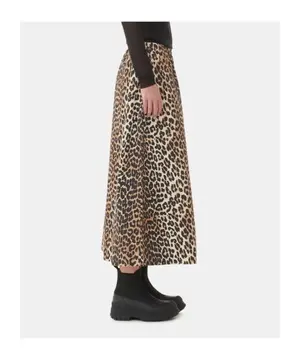 GANNI Print Midi Skirt