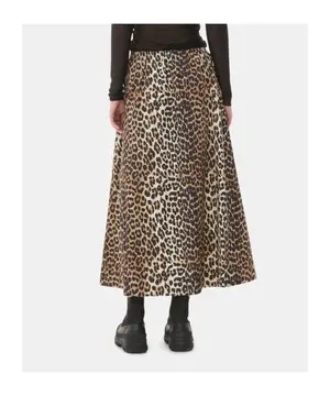 GANNI Print Midi Skirt